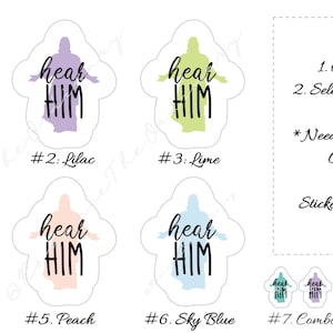 Hear Him - Jesus Christ Stickers - Easy-to-peel - Religious Christian ...