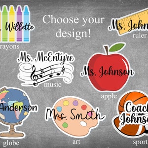 Custom Teacher Name Stickers Decals | Water-resistant & Waterproof ...