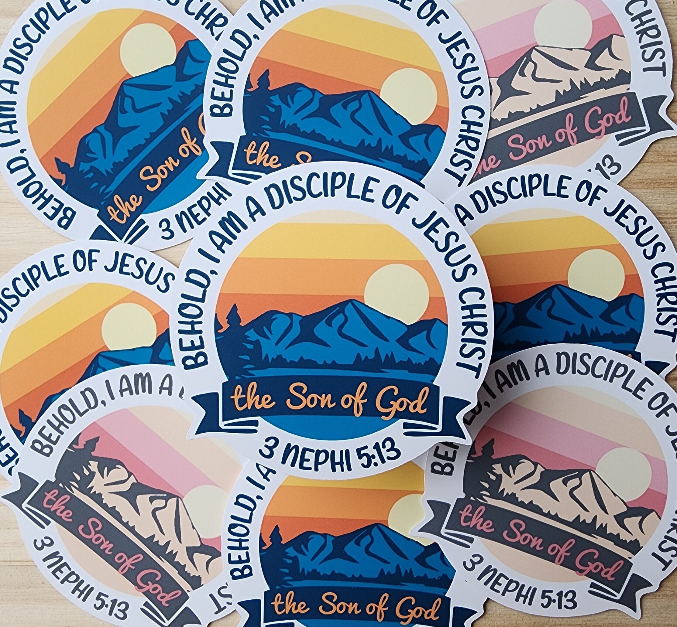 2.5" Round Stickers LDS Youth Theme 2024 Mountain I Am A Disciple of ...