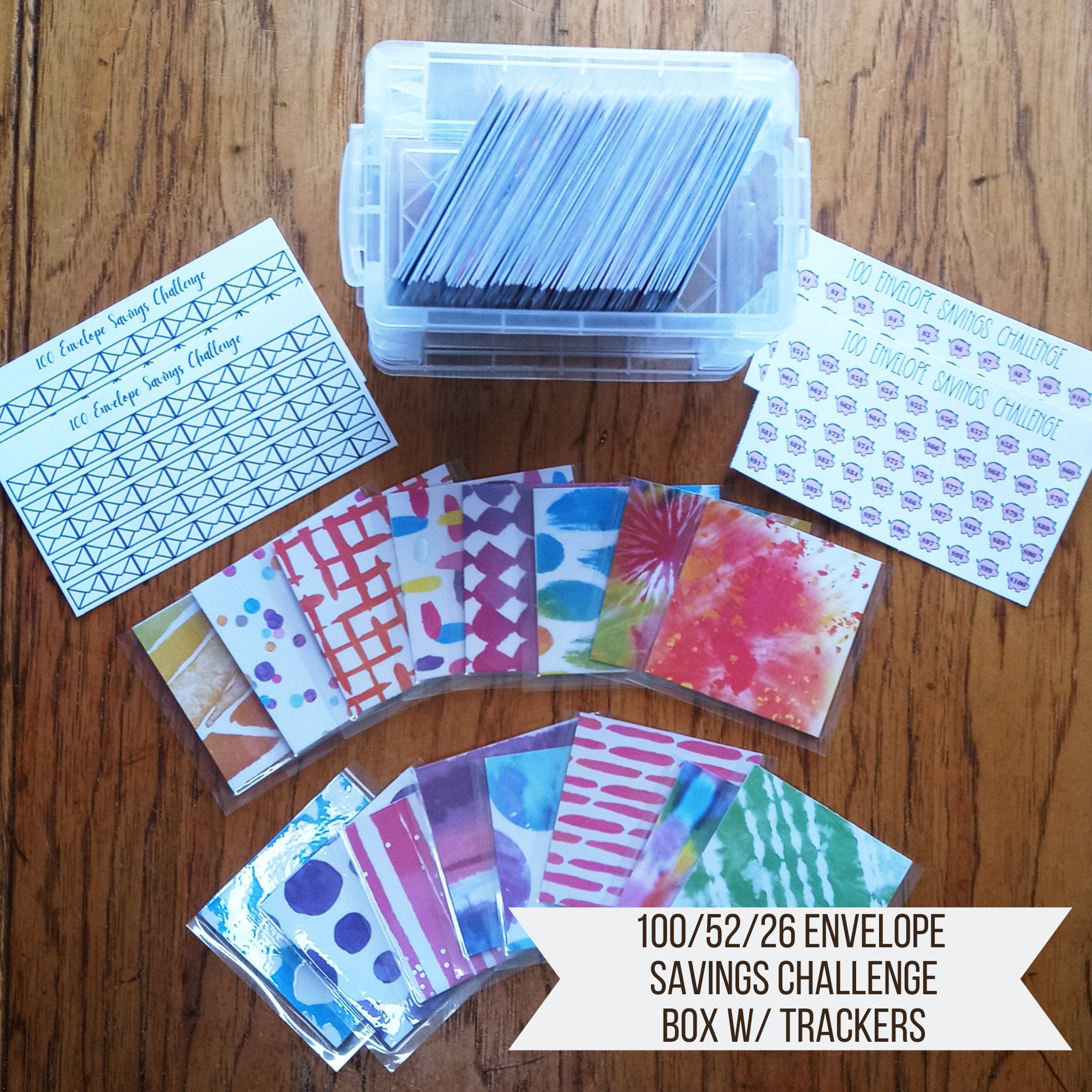 100 Envelope Challenge Box, 100 Envelope Savings Challenge, Savings ...