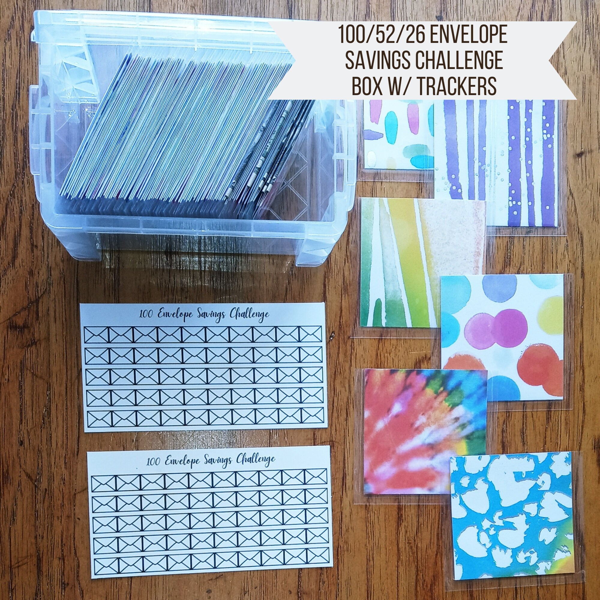 100 Envelope Challenge Box, 100 Envelope Savings Challenge, Savings ...