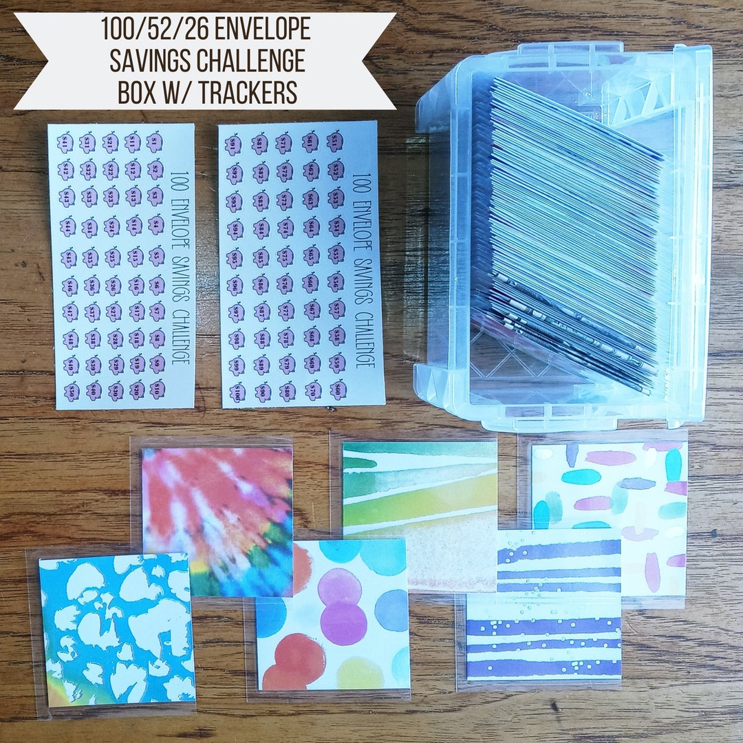 100 Envelope Challenge Box, 100 Envelope Savings Challenge, Savings ...
