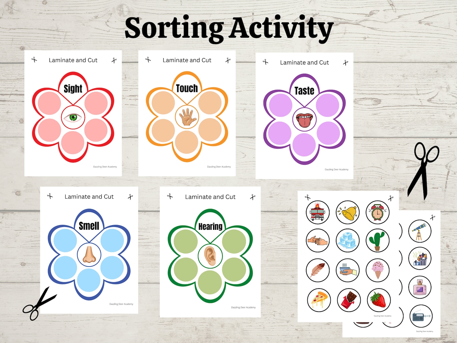 Five Senses Sorting Activity & Matching Game, 5 Senses Busy Book ...