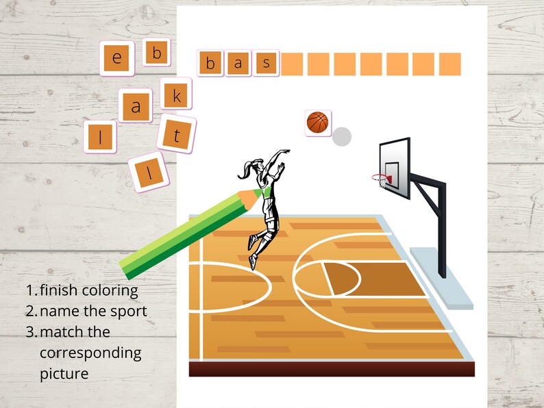 Sports Matching Activity Printable Kids Learning Activity Home School ...