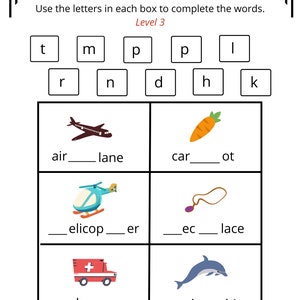 Printable Spelling Worksheets for Kids, Simple Word Practice, Spelling ...