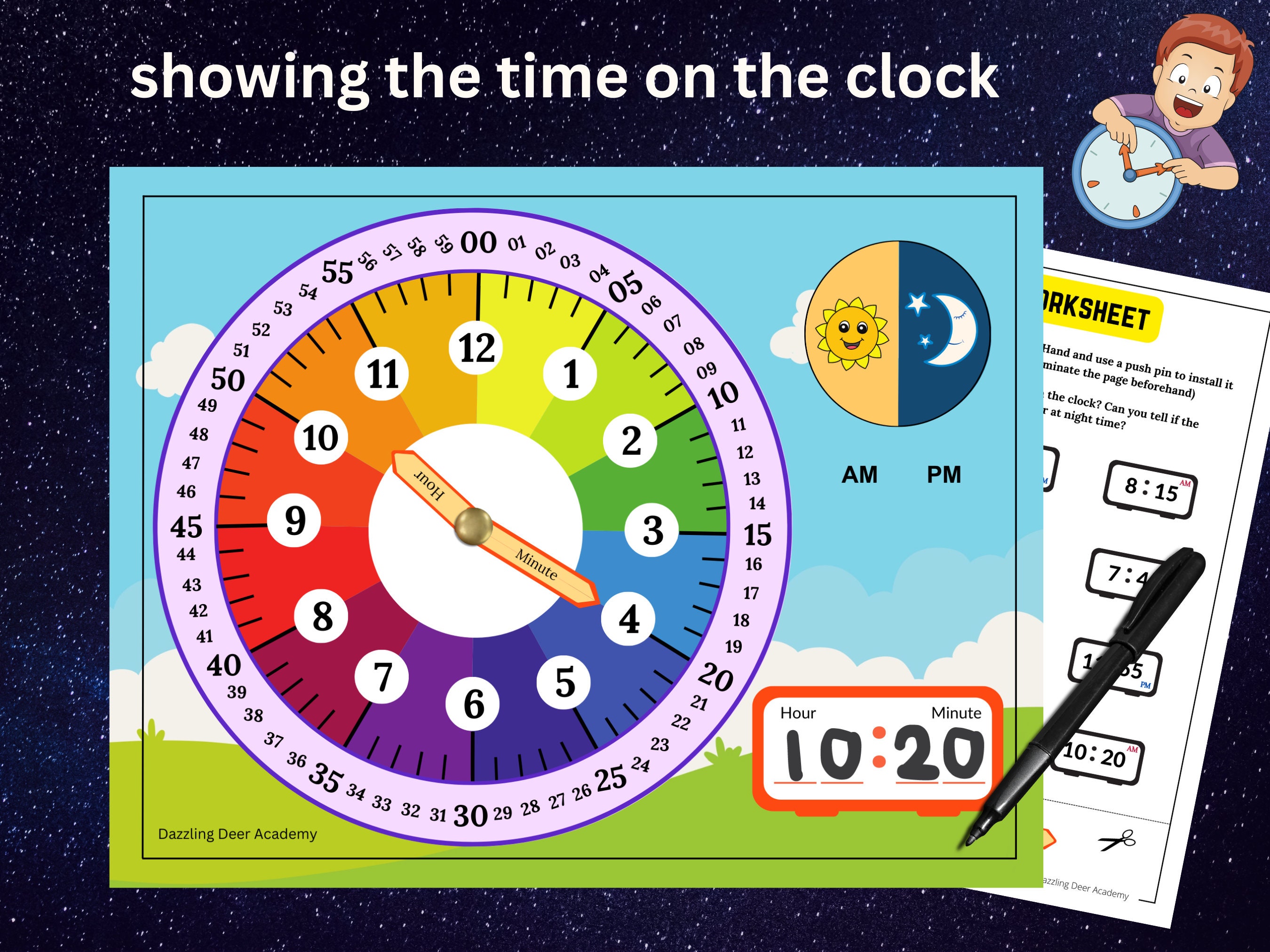 Learn to Tell Time Printable Activity, Telling Time Worksheet ...
