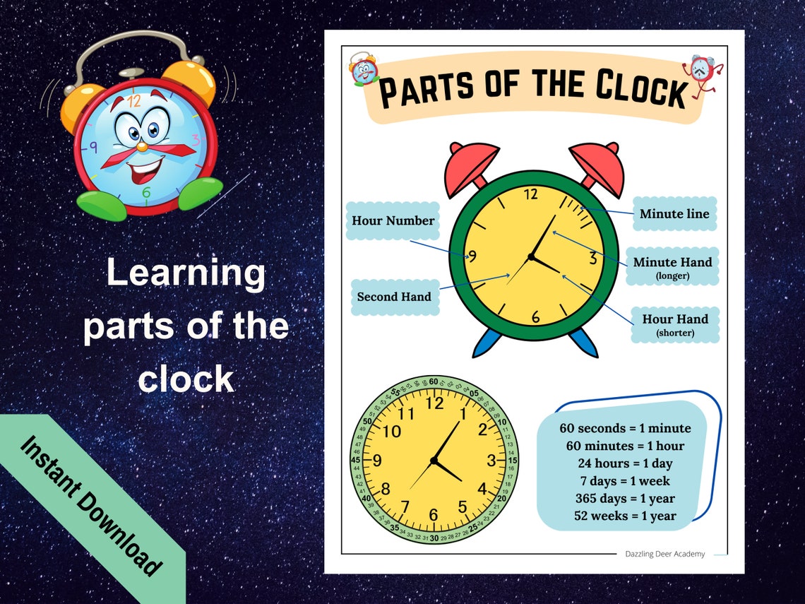 Learn to Tell Time Printable Activity, Telling Time Worksheet ...