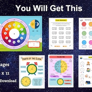 Learn to Tell Time Printable Activity, Telling Time Worksheet ...