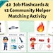 42 Occupation / Job Flashcards & 12 Community Helper Matching by ...