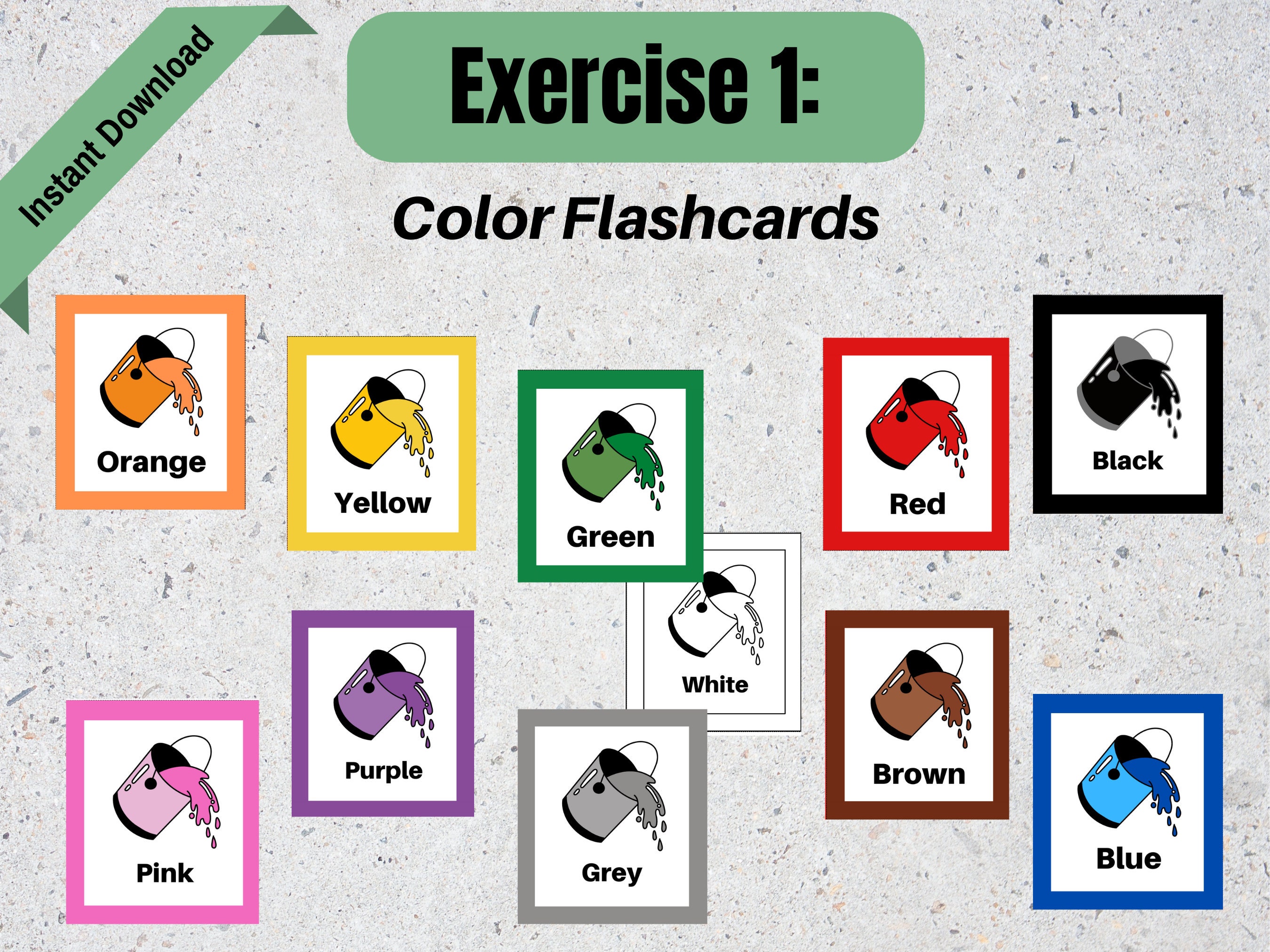 Color Learning Activities for Kids, Printable, Color Flashcards, Color ...
