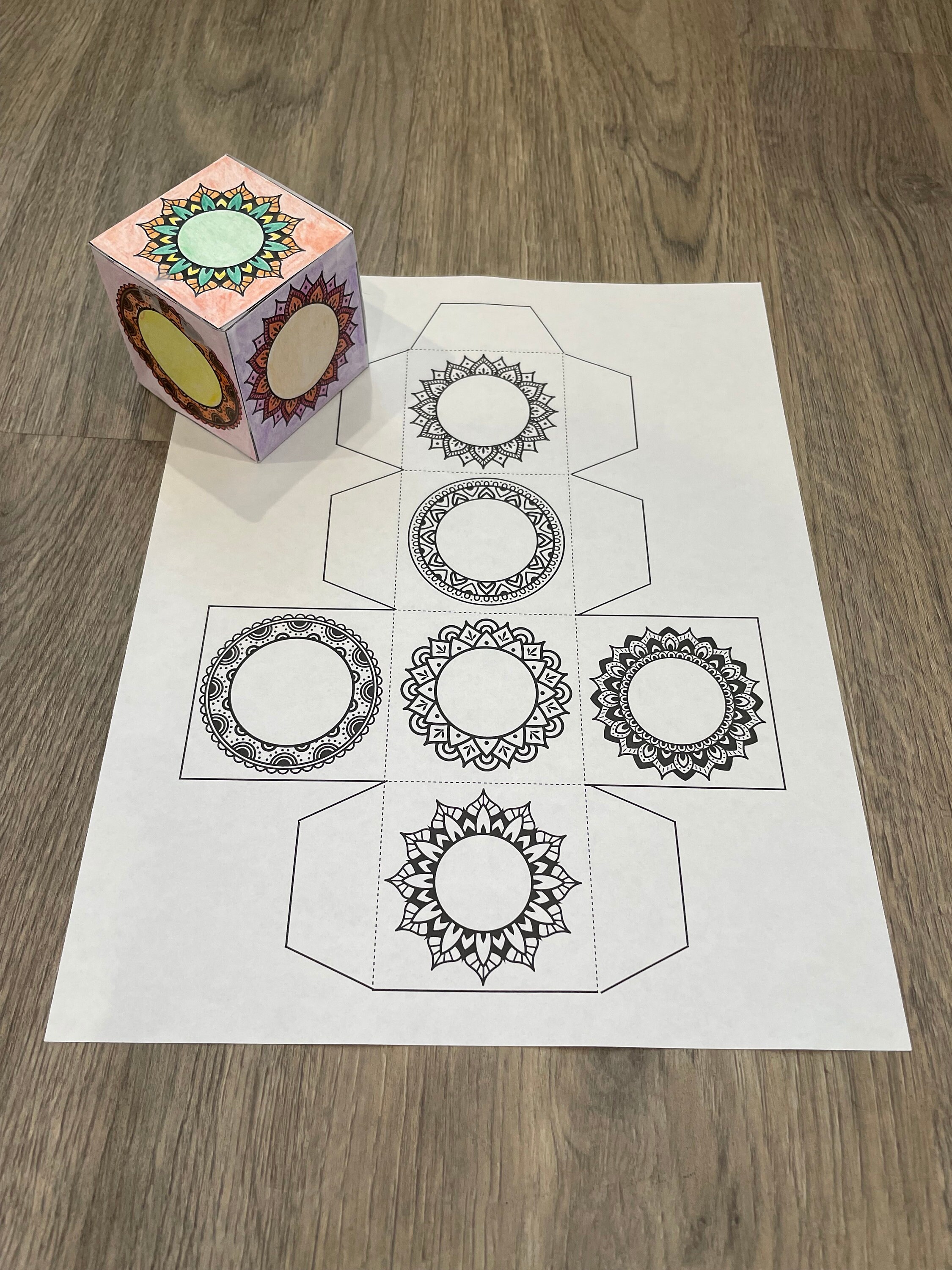 Printable Origami; Cubes, 8 Different Pattern Pages, Paper Crafts Kids ...
