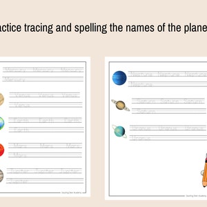Solar System Printable Learning Activity for Kids, Planet Matching ...