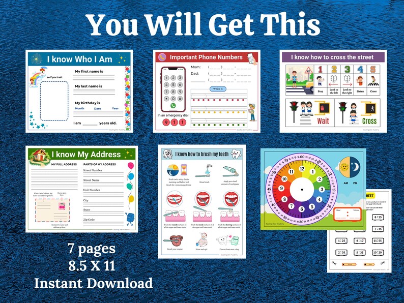 Life Skills for Kids Printable Activity. Home School Curriculum ...