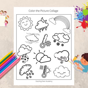 Weather Flashcards & Learning Activity for Kids, Printable Montessori ...