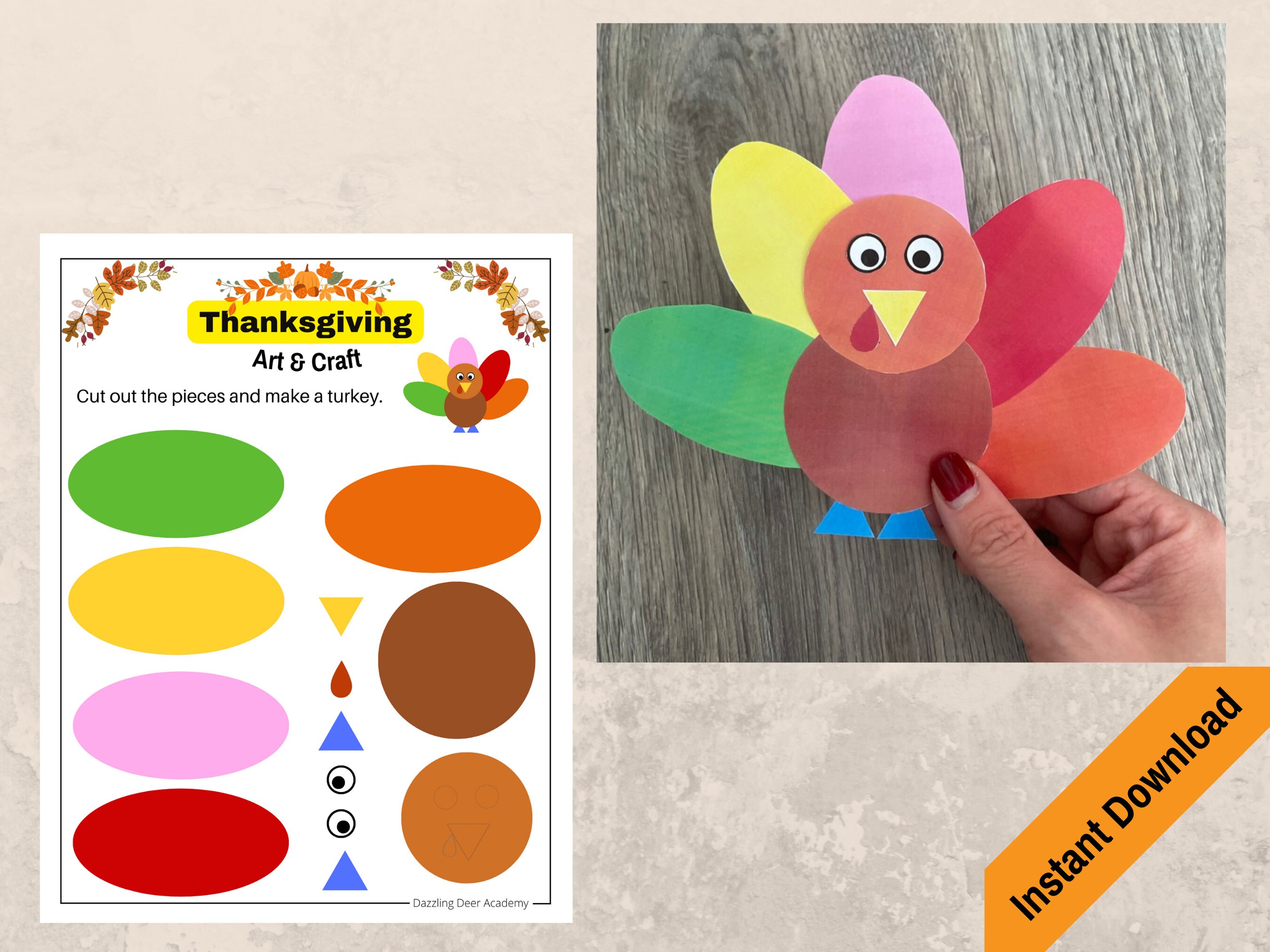 Thanksgiving Activity Pack & Game Bundle for Kids Thanksgiving Turkey ...