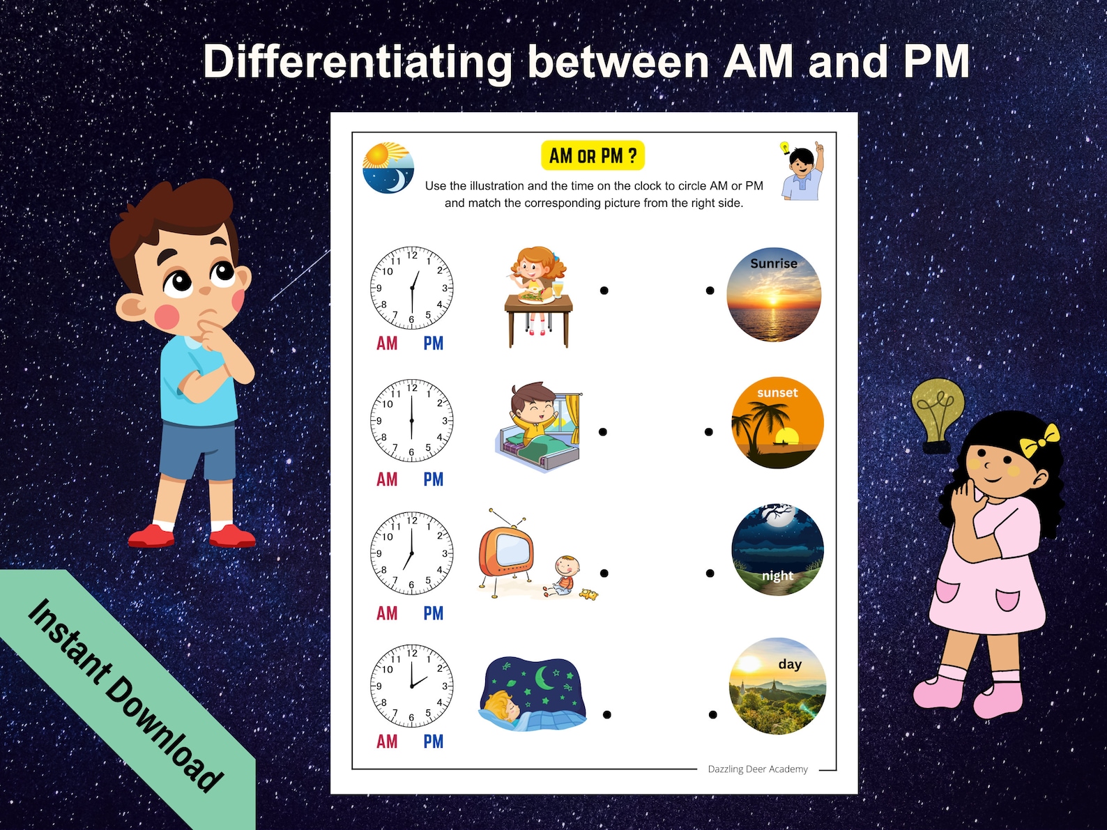 Learn to Tell Time Printable Activity, Telling Time Worksheet ...