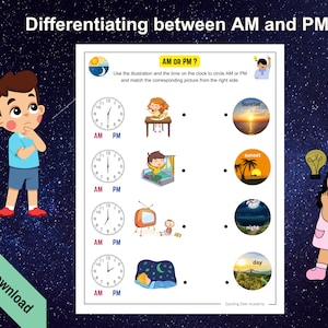 Learn to Tell Time Printable Activity, Telling Time Worksheet ...