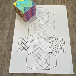 Printable Origami; Cubes, 8 Different Pattern Pages, Paper Crafts Kids ...
