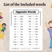 48 Opposite Words Kids Flashcards, Opposites Matching Game, Opposites ...