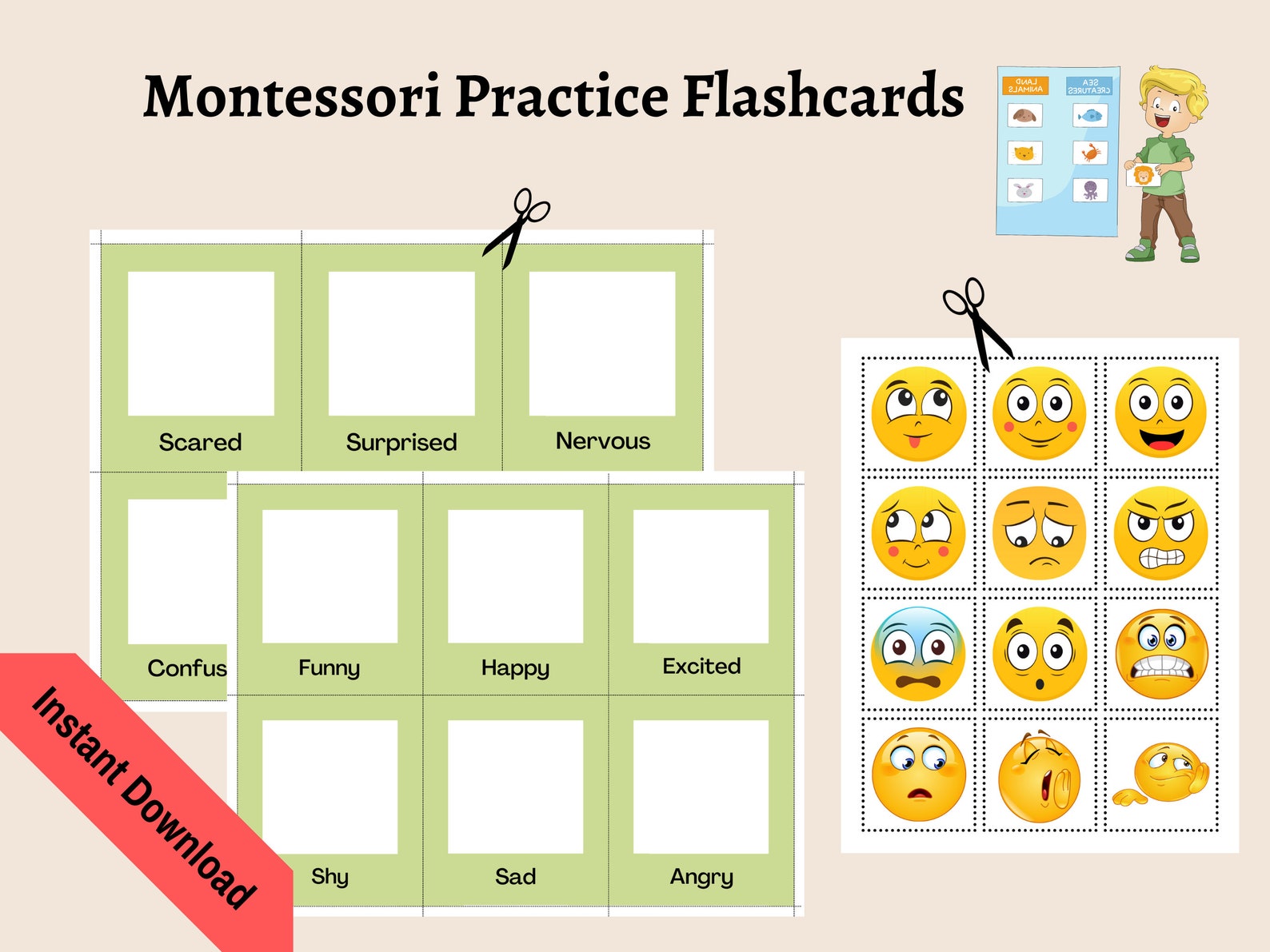 Kids Emotions & Feelings. Emotion Wheel, Emotion Flashcards, Feeling ...