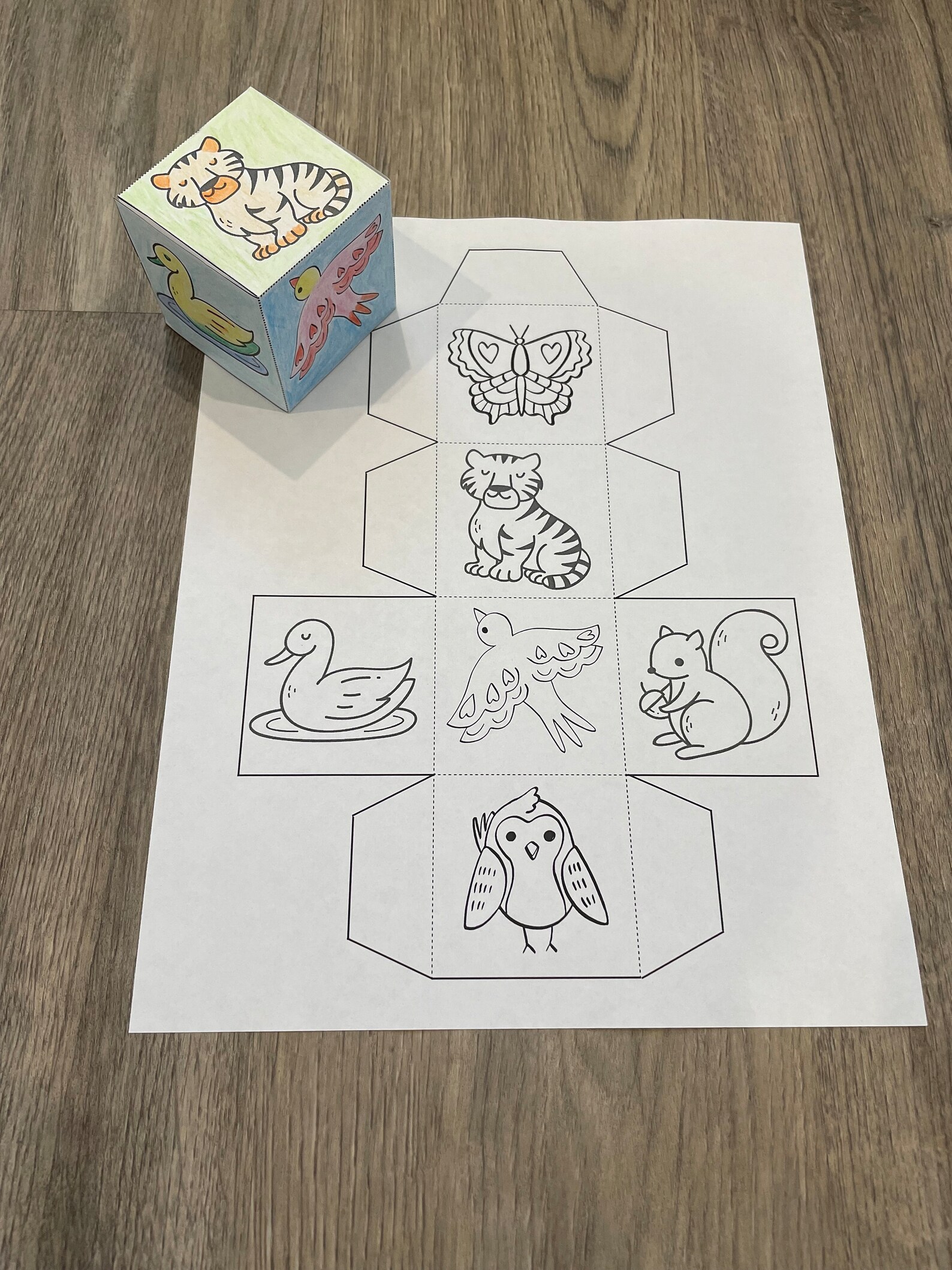 Printable Origami; Cubes, 8 Different Pattern Pages, Paper Crafts Kids ...