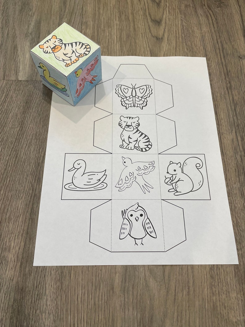 Printable Origami; Cubes, 8 Different Pattern Pages, Paper Crafts Kids ...