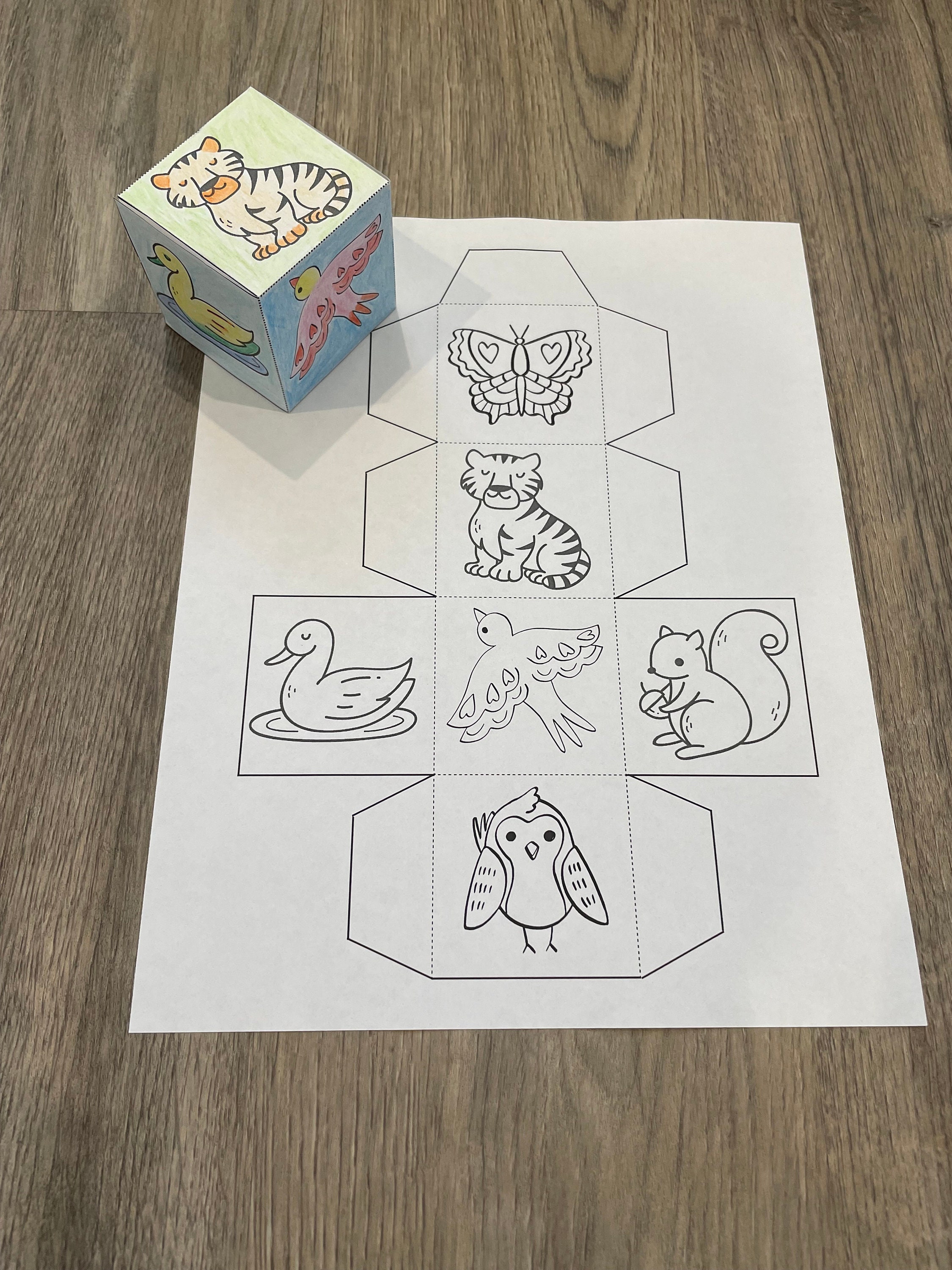 Printable Origami; Cubes, 8 Different Pattern Pages, Paper Crafts Kids ...