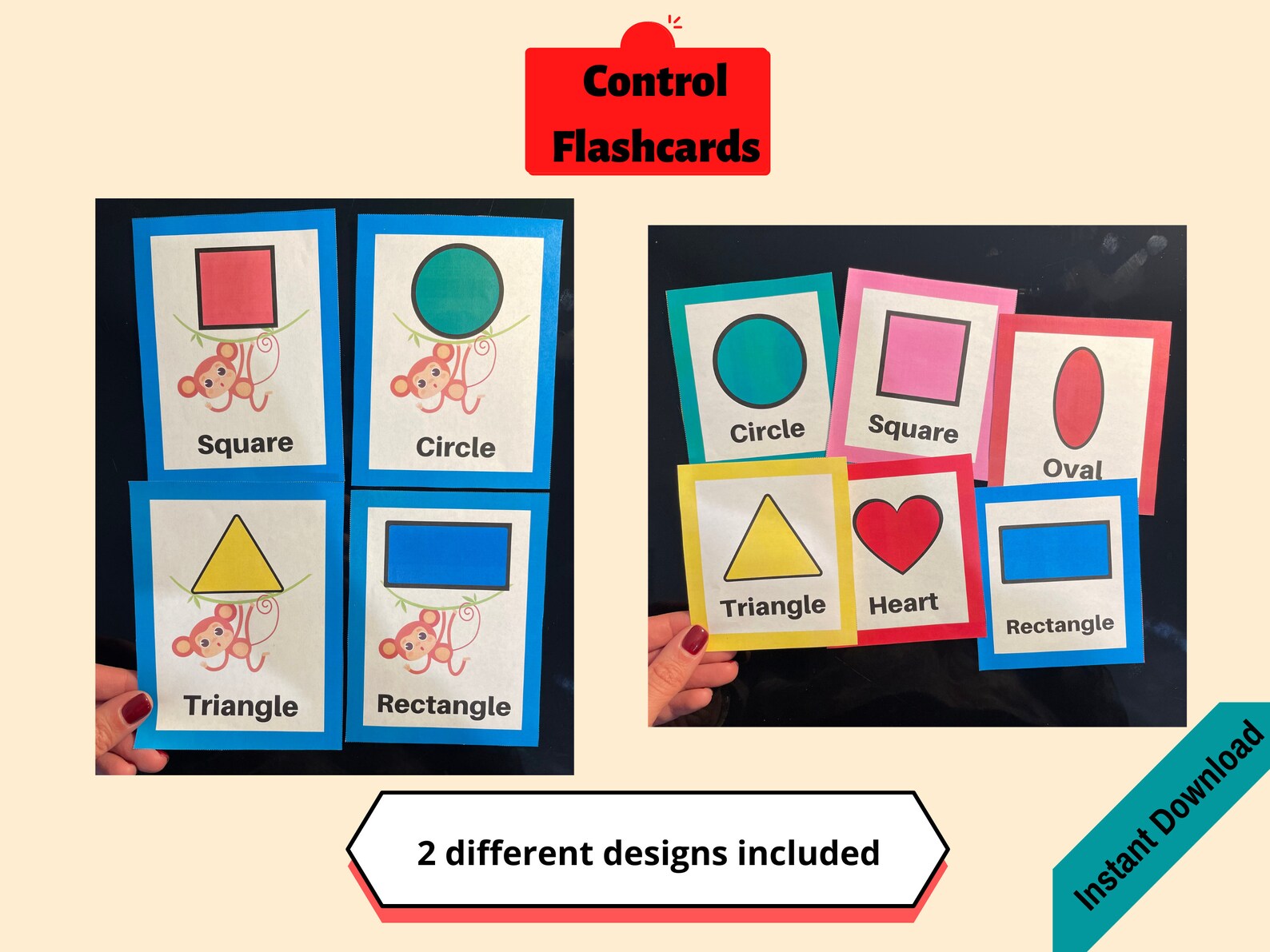 Montessori Shapes Flashcards & Worksheets for Kids Shape - Etsy