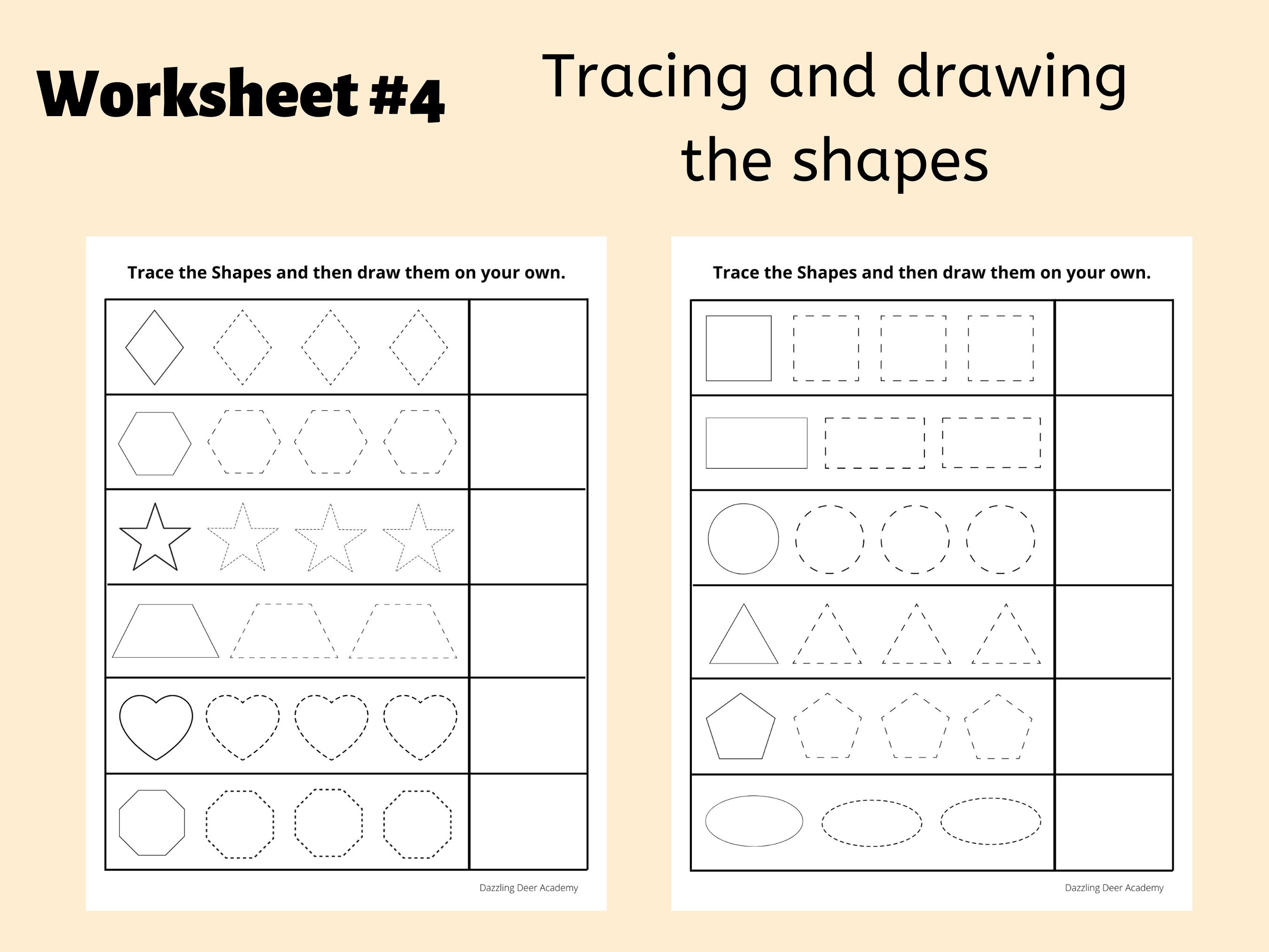 Montessori Shapes Flashcards & Worksheets for Kids Shape - Etsy