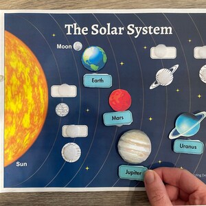 Solar System Printable Learning Activity for Kids, Planet Matching ...