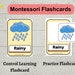 Weather Flashcards & Learning Activity for Kids, Printable Montessori ...