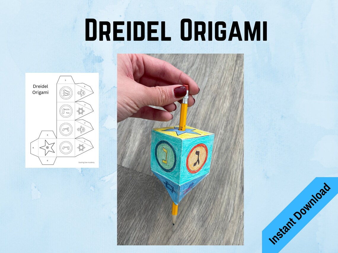 Hanukkah Activity Pack & Game Bundle for Kids; Menorah Art and Craft ...