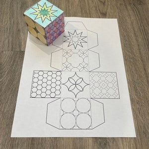 Printable Origami; Cubes, 8 Different Pattern Pages, Paper Crafts Kids ...