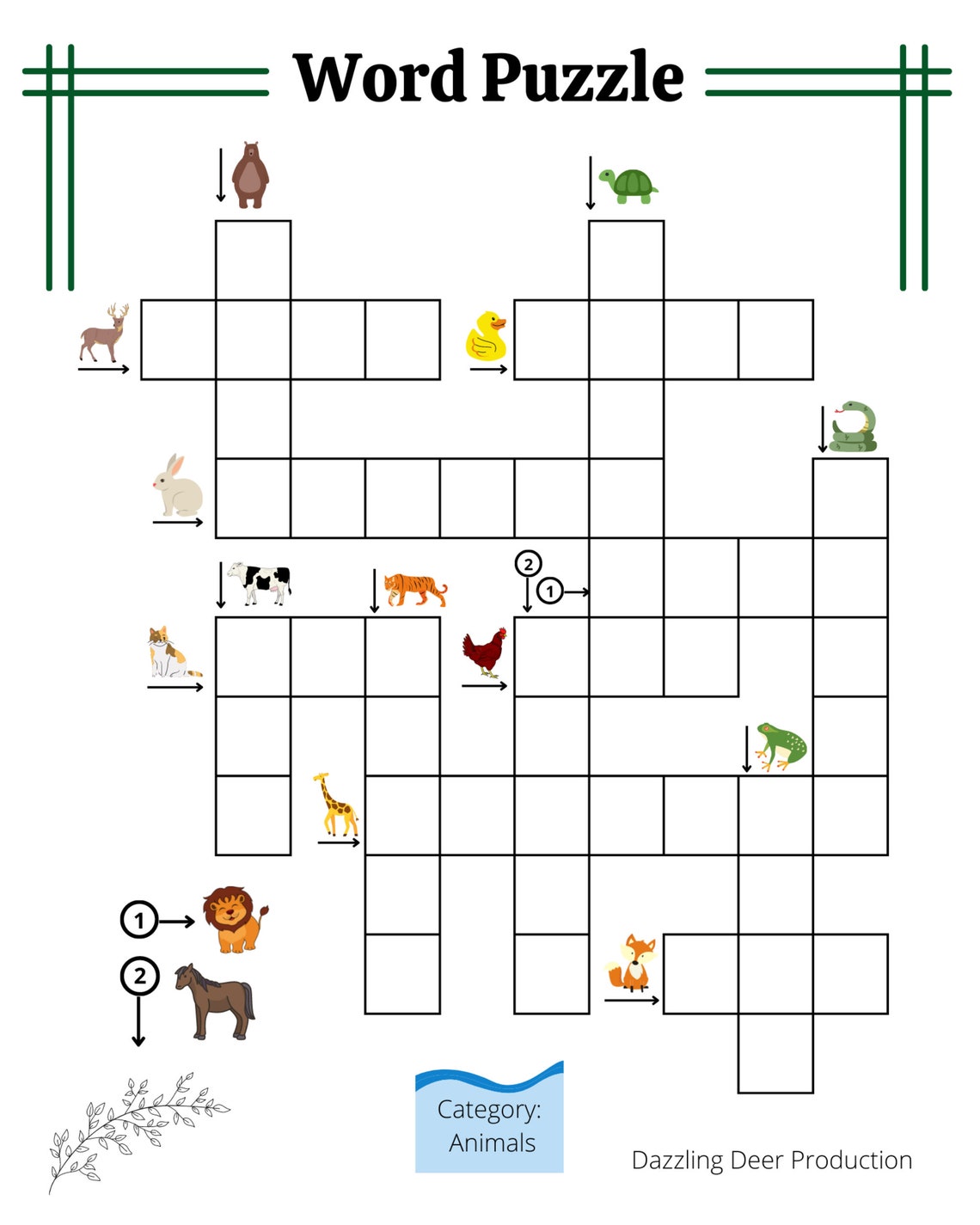 Printable Crossword Puzzles for Kids, Spelling Puzzles, Kids Activity ...