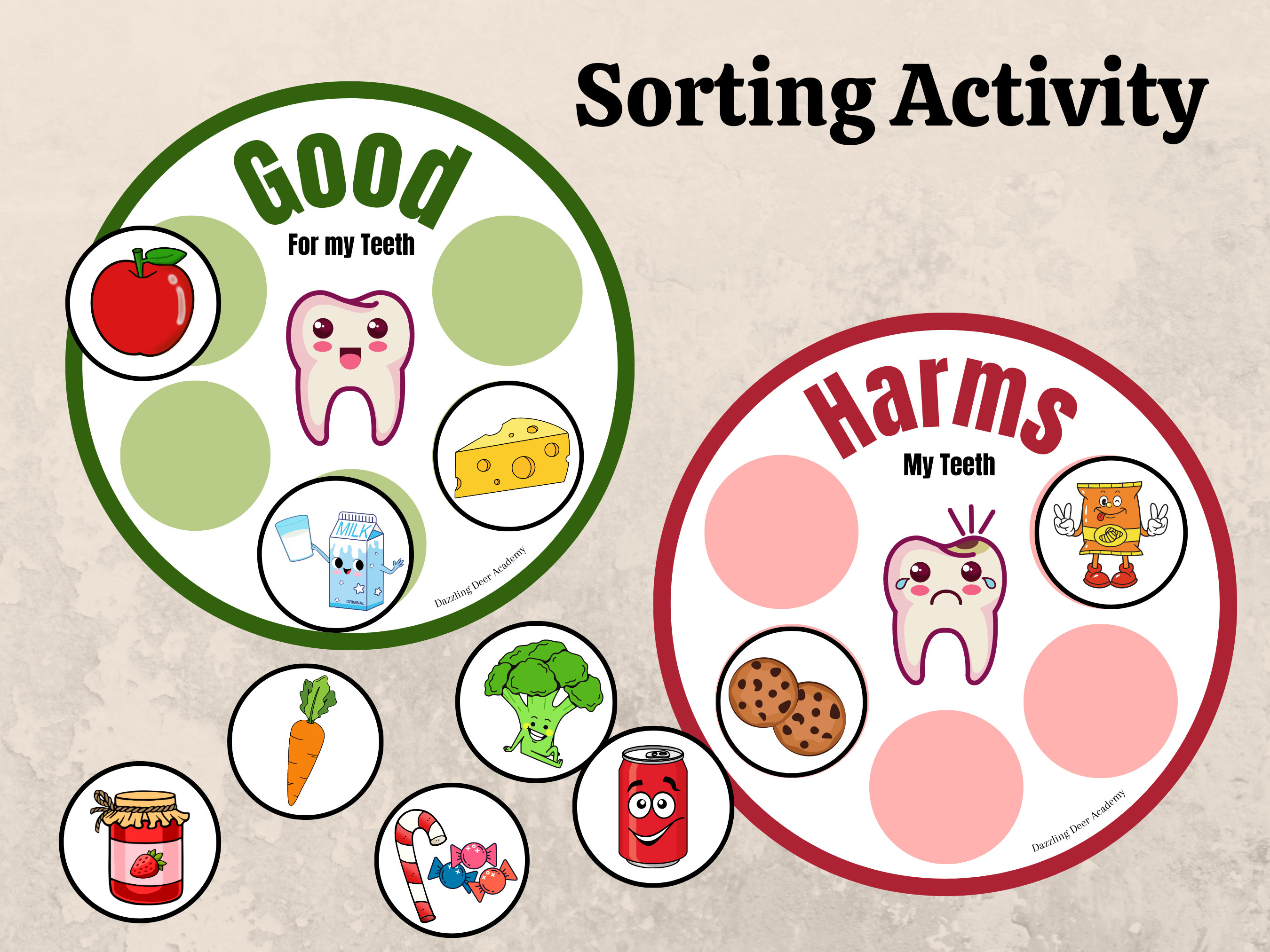 Dental Health Printable Activity for Kids, Preschool Busy Book ...