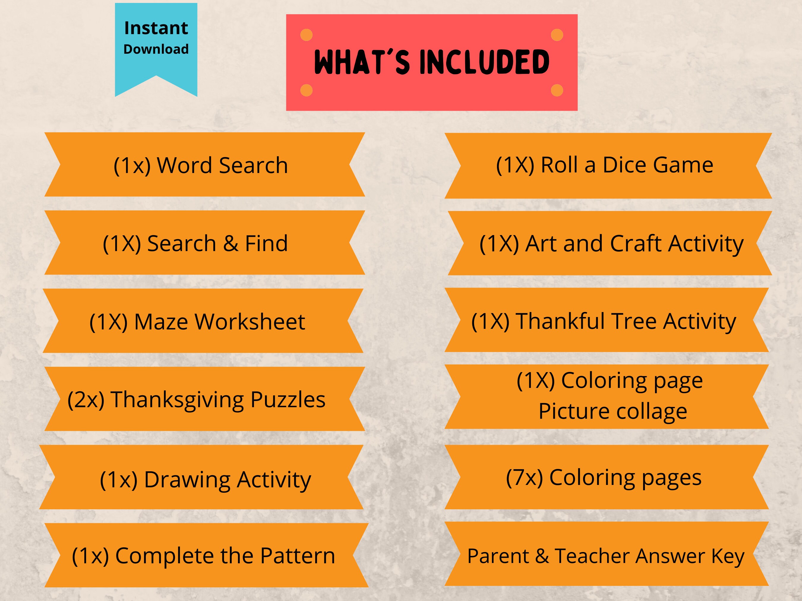 Thanksgiving Activity Pack & Game Bundle for Kids Thanksgiving Turkey ...
