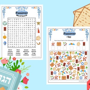 Printable Passover Activity Book for Kids, Pesach Activity Pages, Maze ...