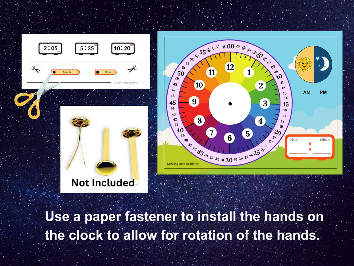 Learn to Tell Time Printable Activity, Telling Time Worksheet ...