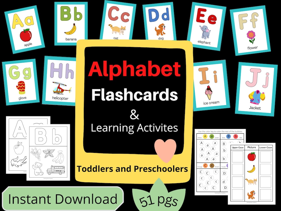 Alphabet Flashcards Printable, ABC Flashcards, ABC Coloring Pages ...