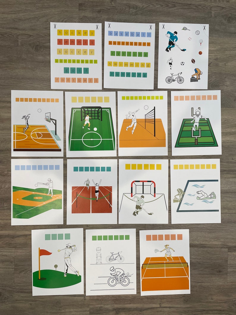 Sports Matching Activity Printable Kids Learning Activity Home School ...