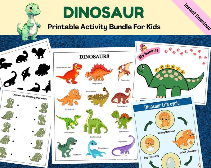 Life Cycle of a Dinosaur Foldable Activity for Kids | Dinosaur ...