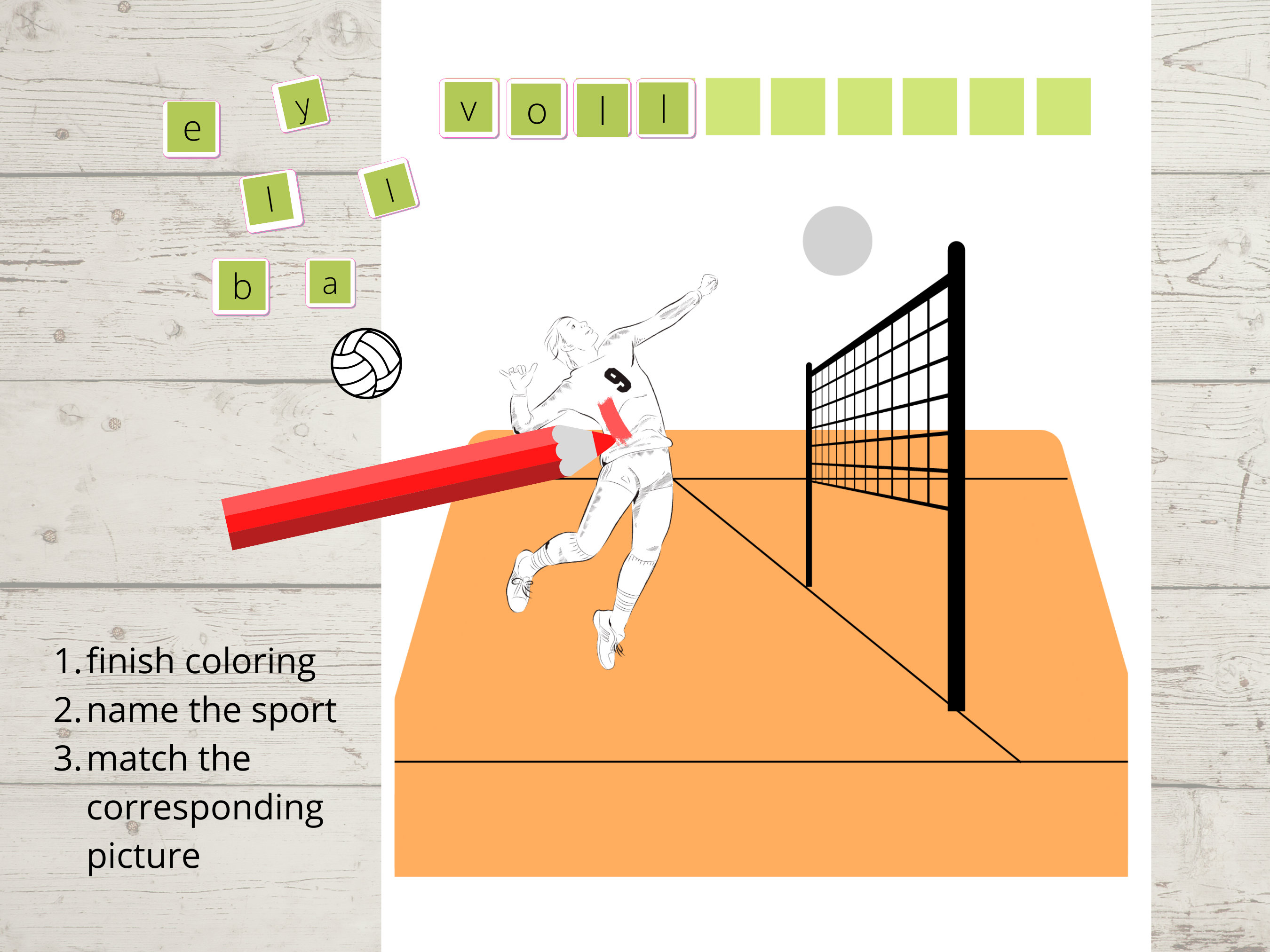 Sports Matching Activity Printable Kids Learning Activity Home School ...