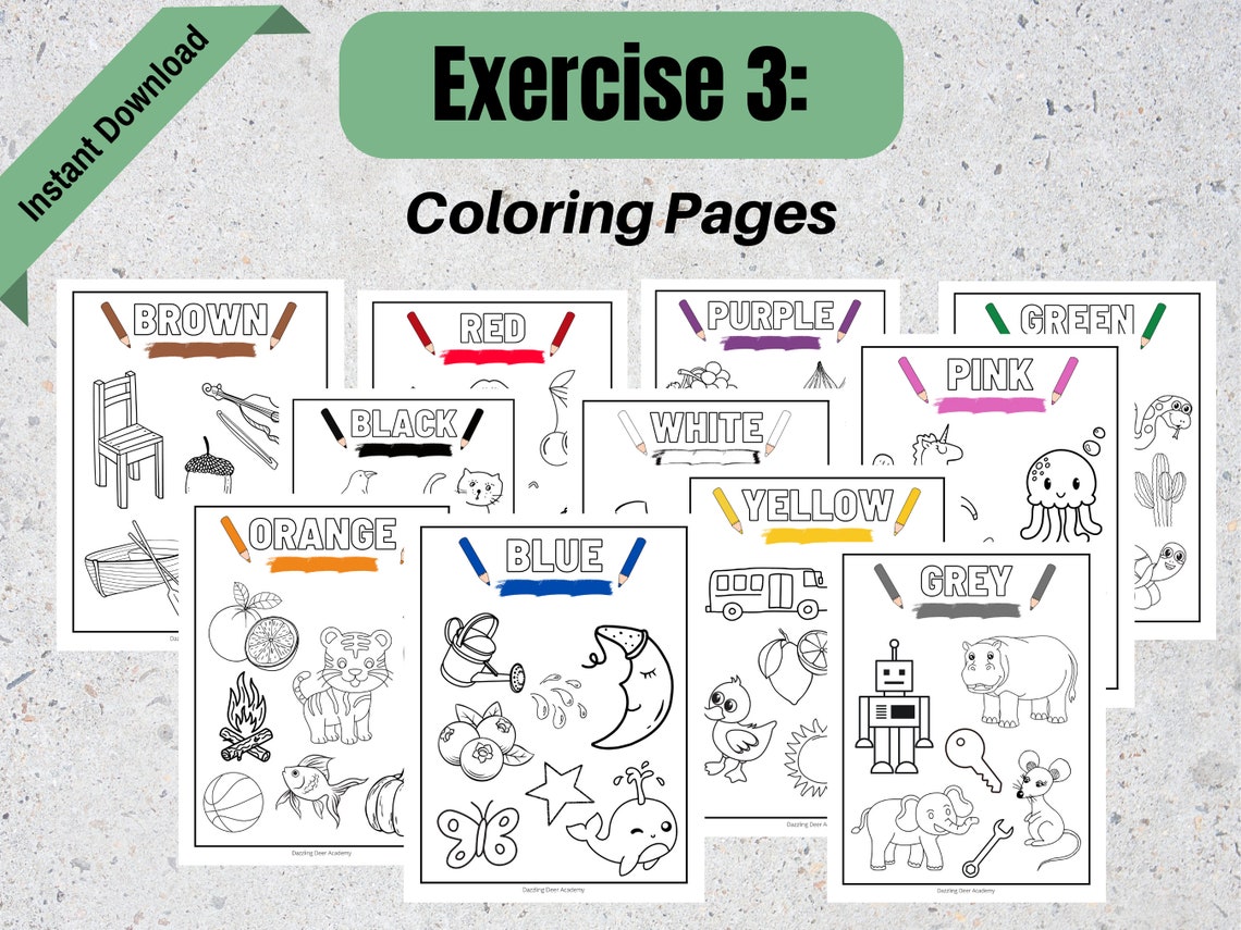 Color Learning Activities for Kids, Printable, Color Flashcards, Color ...