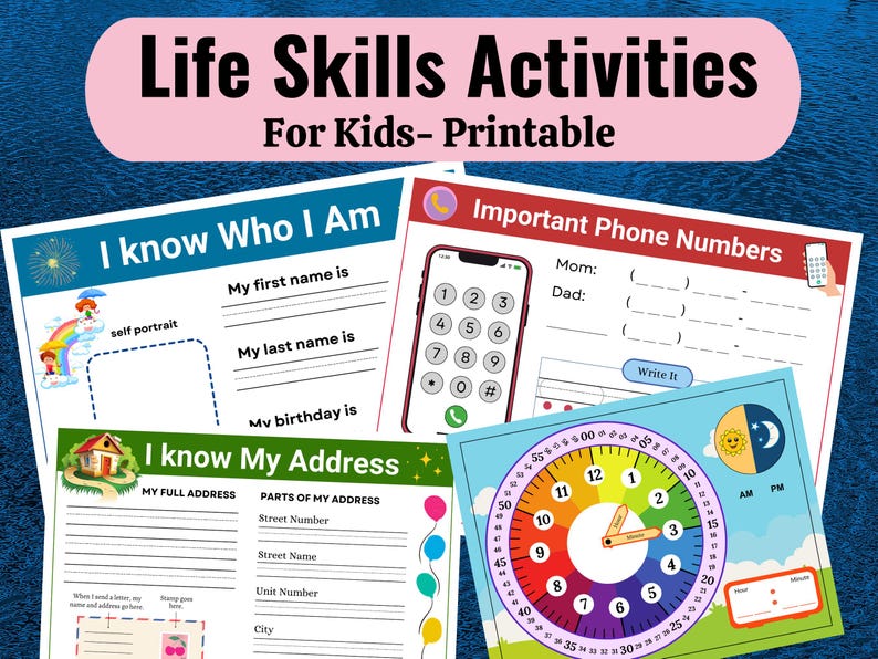 Life Skills for Kids Printable Activity. Home School Curriculum ...