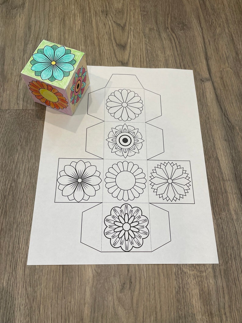 Printable Origami; Cubes, 8 Different Pattern Pages, Paper Crafts Kids ...