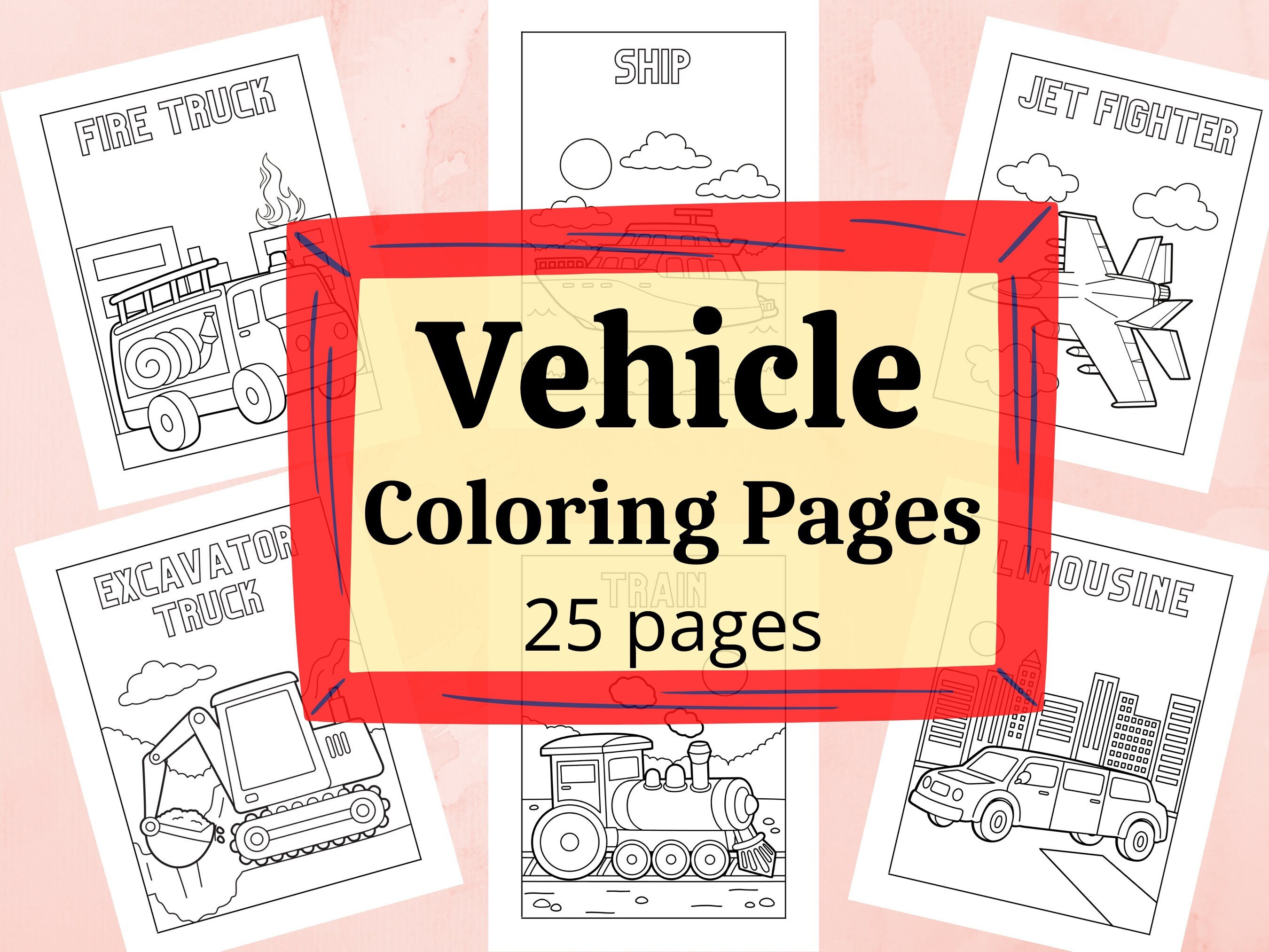 25 Vehicle Coloring Pages Construction Vehicles Service Vehicles Public ...