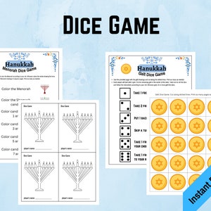 Hanukkah Activity Pack & Game Bundle for Kids Menorah Art and Craft ...