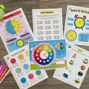 Learn to Tell Time Printable Activity, Telling Time Worksheet ...