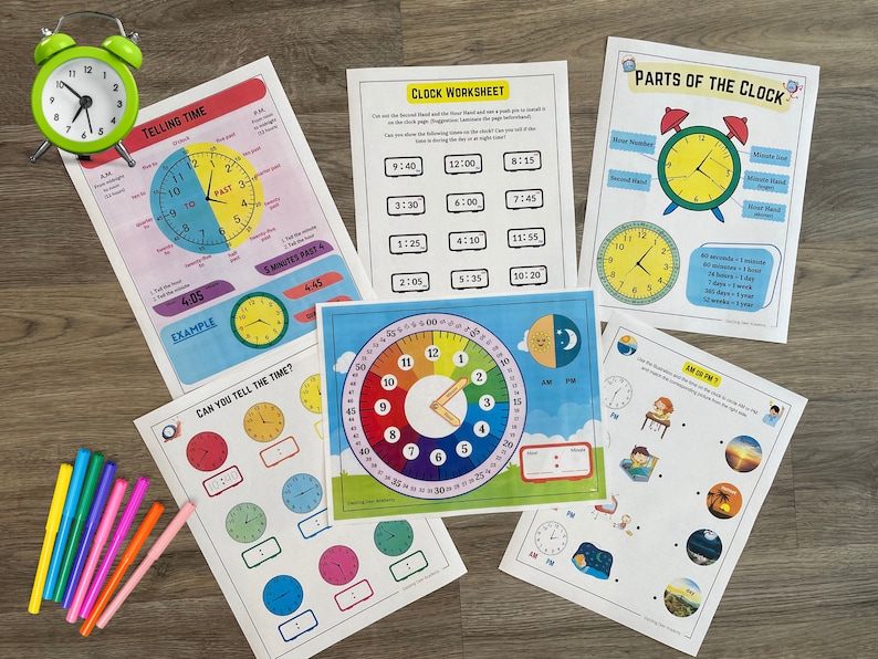 Learn to Tell Time Printable Activity, Telling Time Worksheet ...