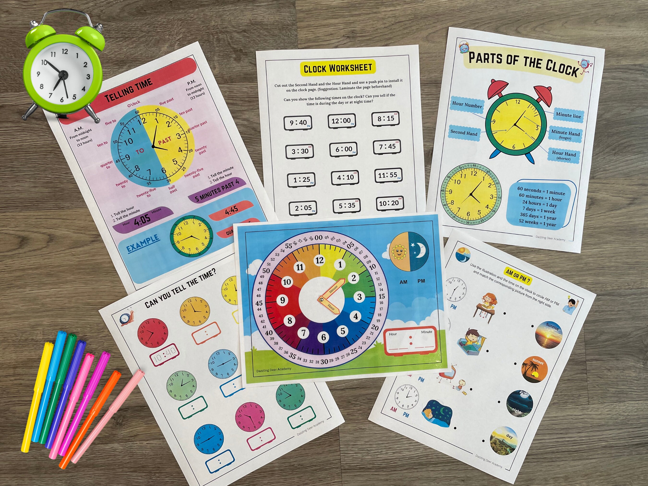 Learn to Tell Time Printable Activity, Telling Time Worksheet ...